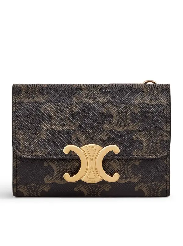 Celine Compact Canvas Wallet With Coin Purse
