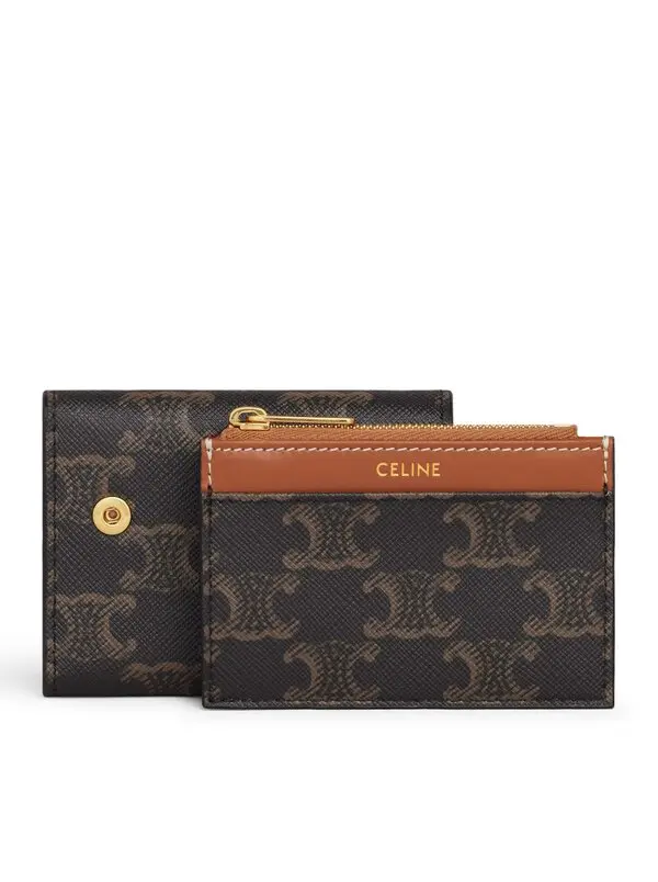 Celine Compact Canvas Wallet With Coin Purse