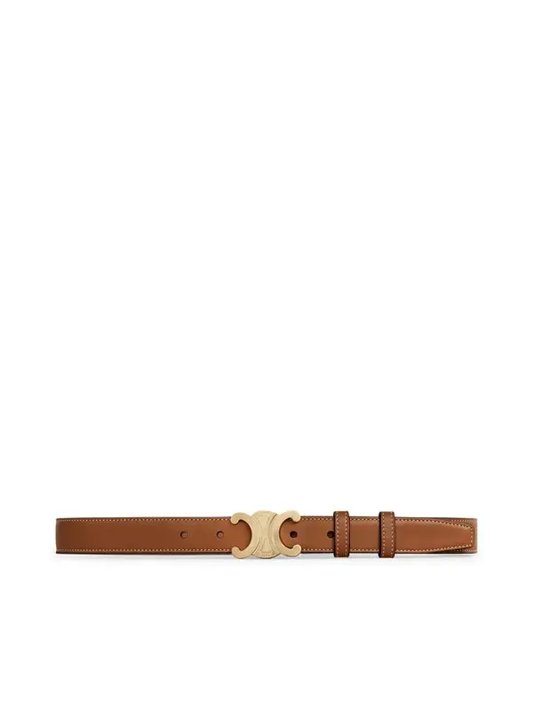 Celine Triomphe Belt In Natural Calf Leather - Tan