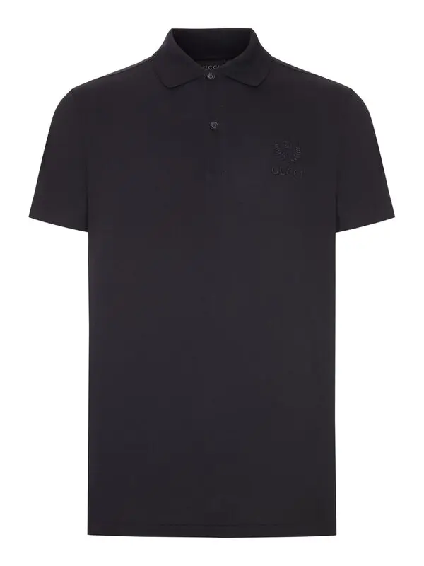 Gucci Cotton Jersey Polo Shirt With Embroidery