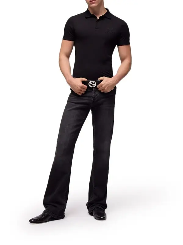 Gucci Cotton Jersey Polo Shirt With Embroidery