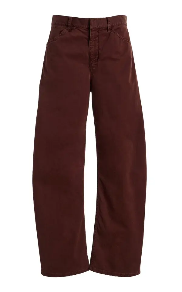 NILI LOTAN Tribeca Cotton-blend Wide-leg Pants