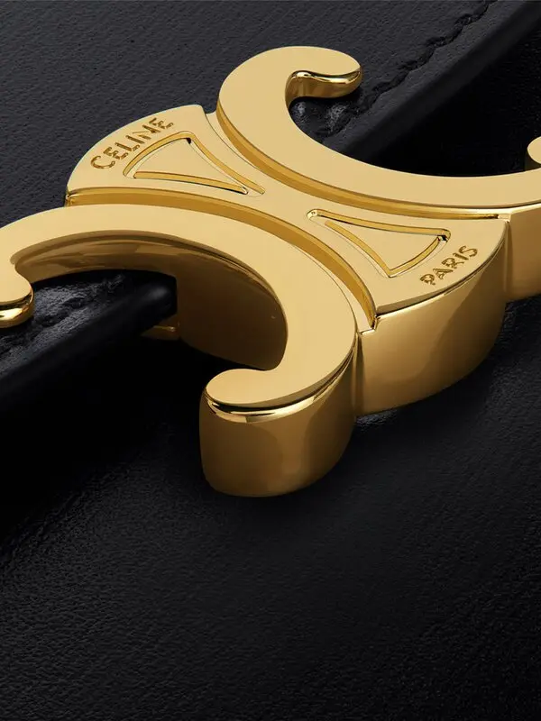 Celine Small Triomphe Wallet In Glossy Calfskin