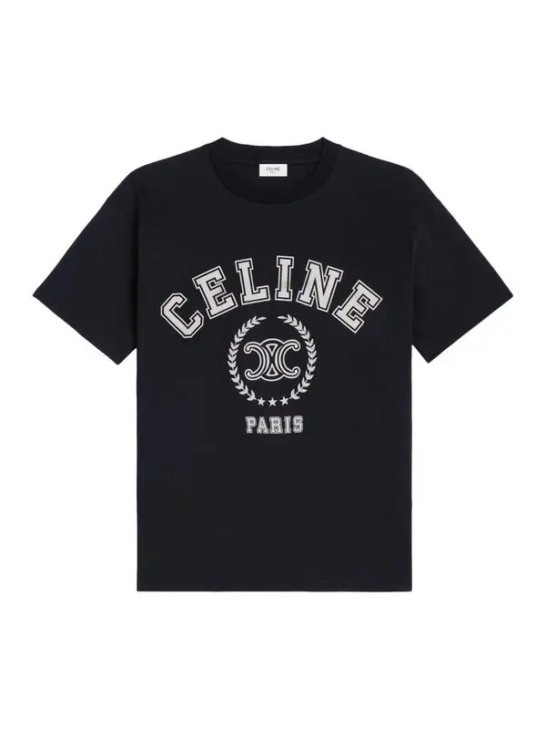 Celine Long-sleeved Cotton Jersey T-shirt - Black