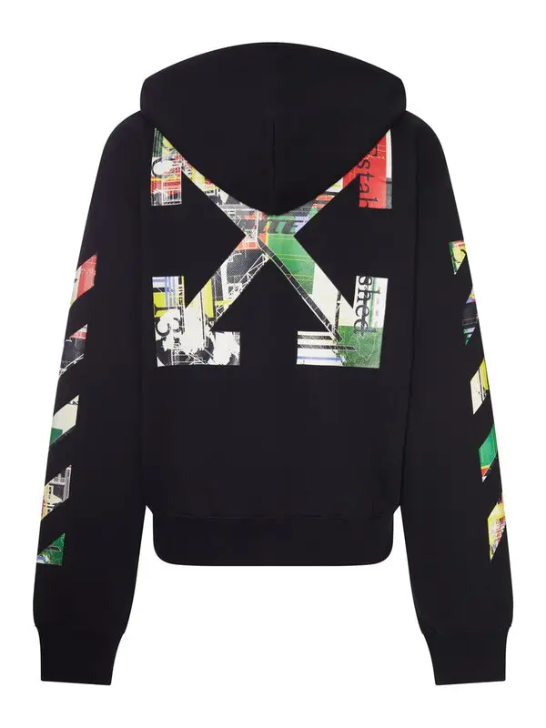 Off-White Industrial Arrow Zip-up Hoodie - Black