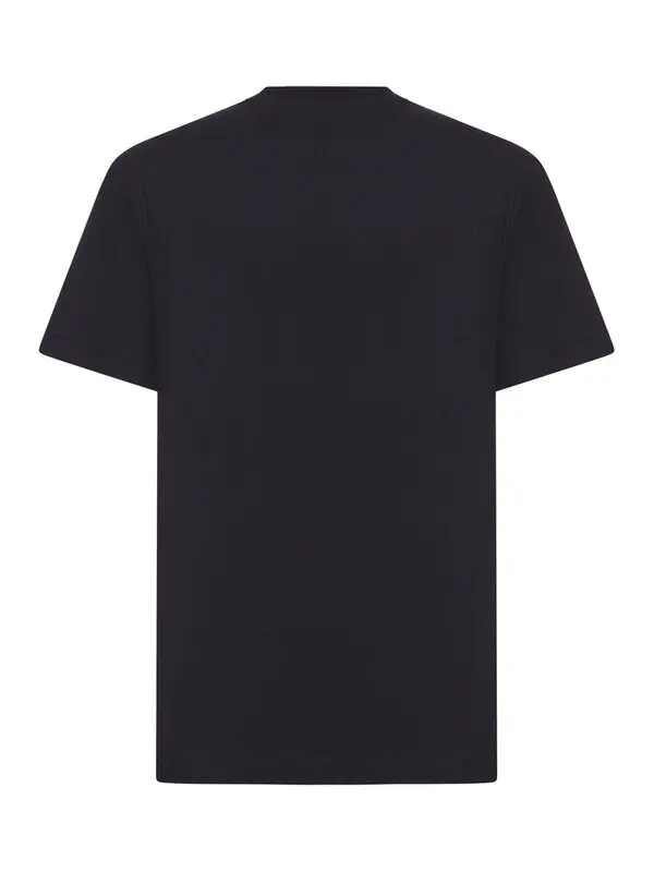 Burberry Cotton T-shirt With Horseman Logo - Black