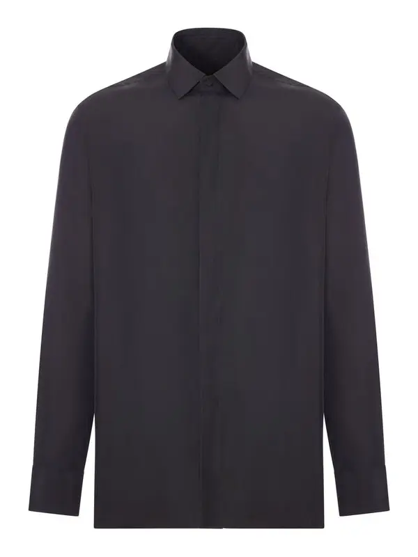 TOM FORD Silk Charmeuse Shirt - Black