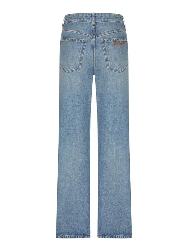 Miu Miu Five Pocket Straight Leg Jeans - Multicolor