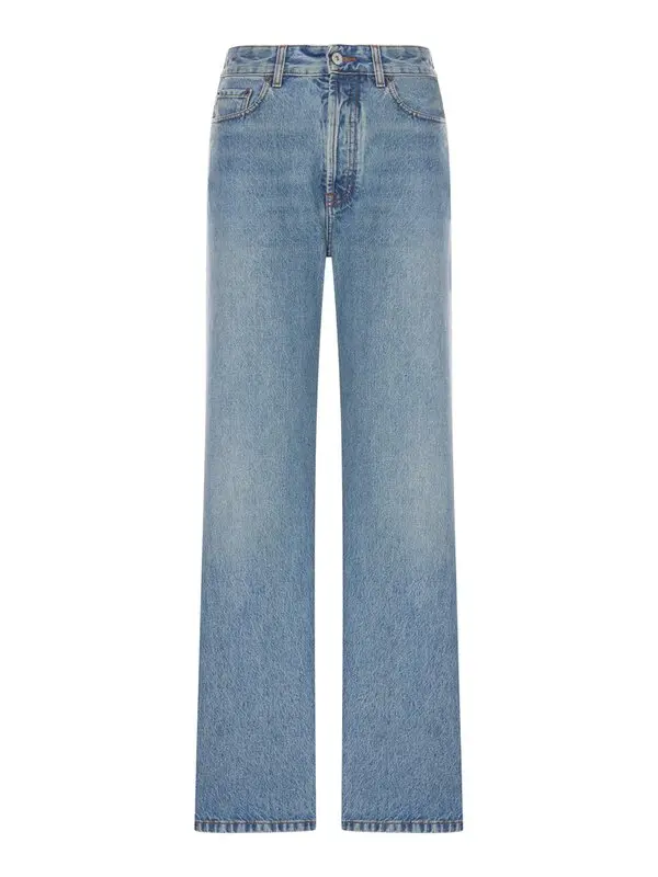 Miu Miu Five Pocket Straight Leg Jeans - Multicolor