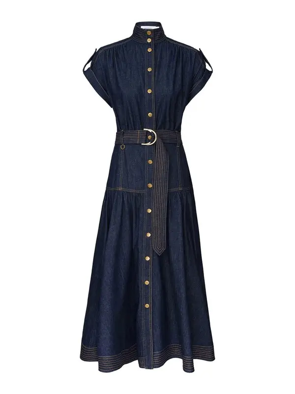 Zimmermann Midi Denim Dress - Blue