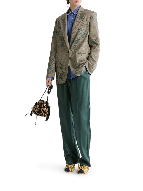 FORTE_FORTE Single-breasted Floral Print Blazer