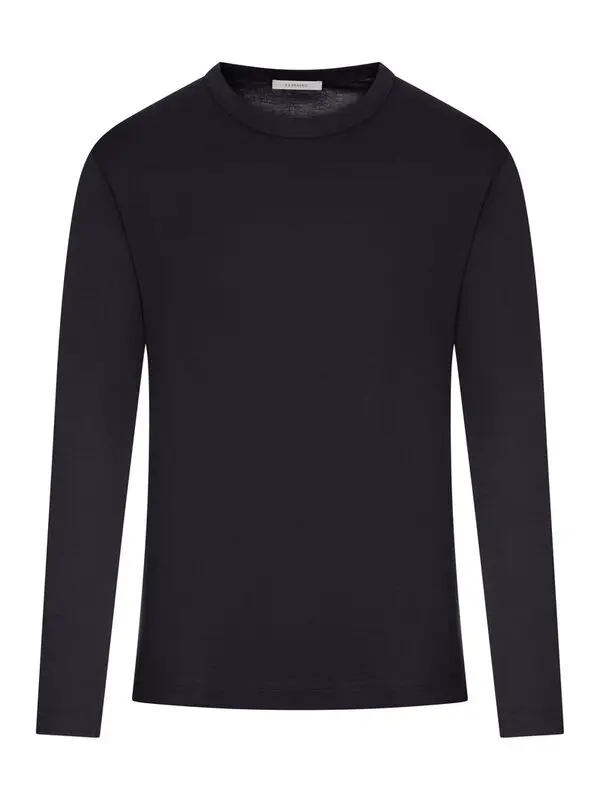 LEMAIRE Long-sleeved Cotton T-shirt - Black