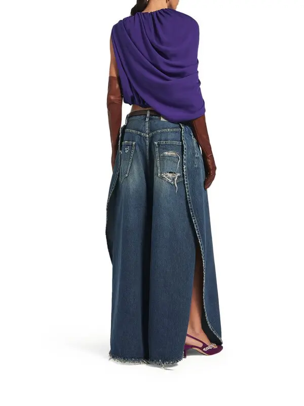 Balenciaga Cady Cape Top - Purple