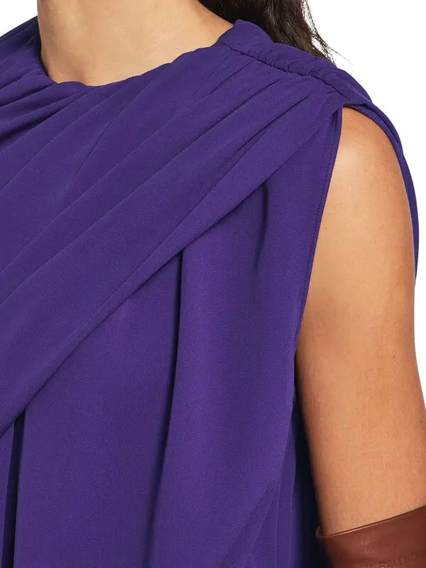 Balenciaga Cady Cape Top - Purple