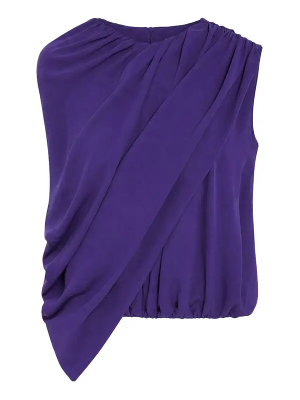 Balenciaga Cady Cape Top - Purple