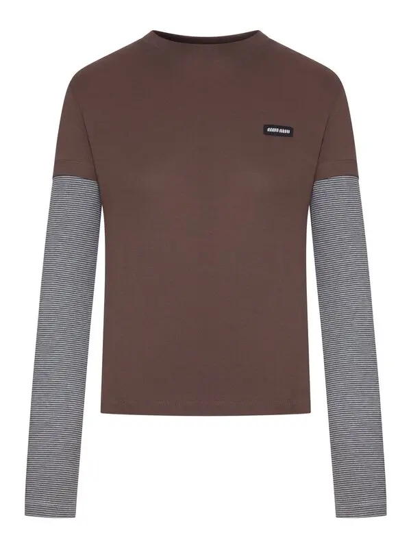 Miu Miu Layered Long-sleeved T-shirt - Multicolor