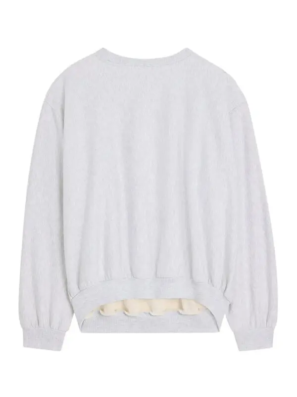 Celine Wide Cotton Fleece Sweatshirt