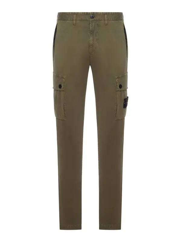 Stone Island Compass Logo Cargo Pants - Green