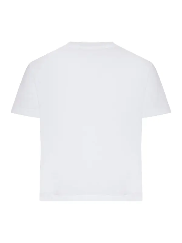 Miu Miu Cotton Jersey T-shirt With Appliqué Logo