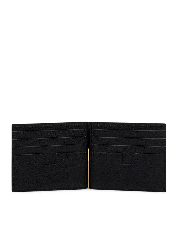 TOM FORD Soft Grain Leather Money Clip Wallet