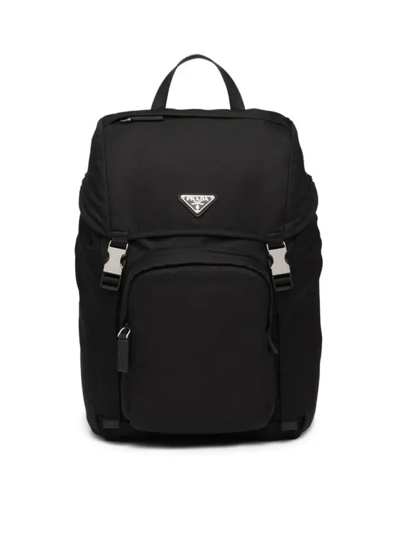 Prada Re-nylon And Saffiano Leather Backpack - Black
