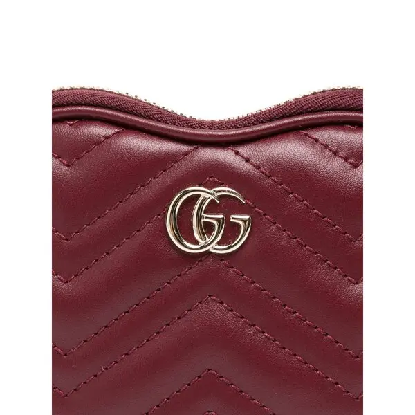 Gucci Marmont Quilted Heart Top Handle Bag - Red