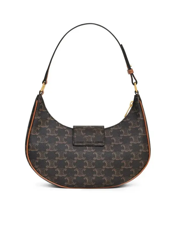 Celine Medium Ava Triomphe Bag In Triomphe Canvas And Calf Leather Leather