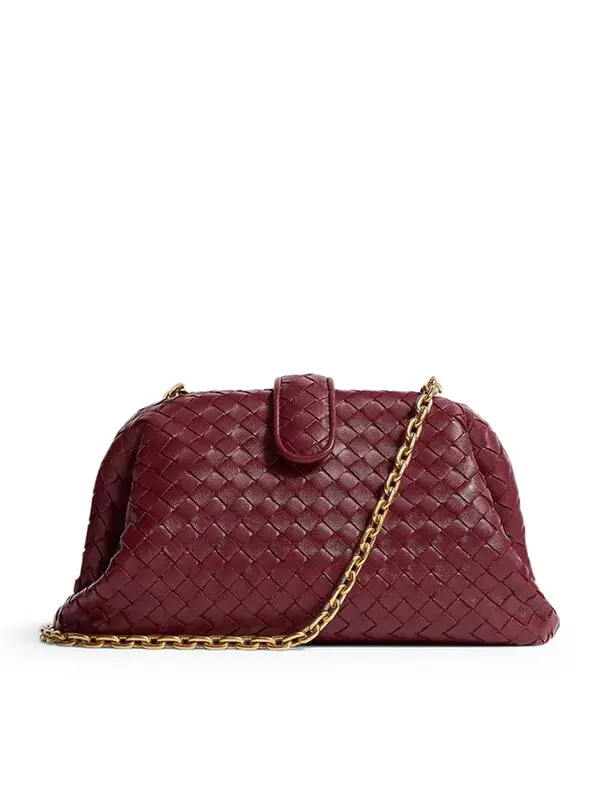 Bottega Veneta Lauren 1980 Small Clutch - Red