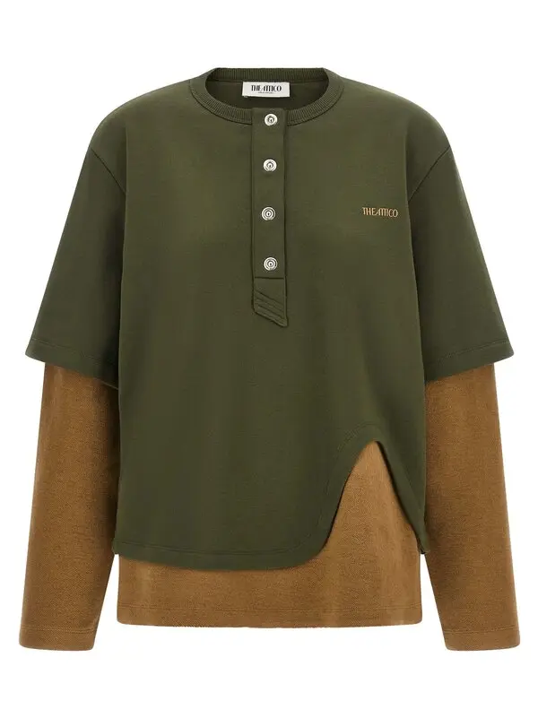 Attico Trompe L'oeil Layered Sweatshirt - Green