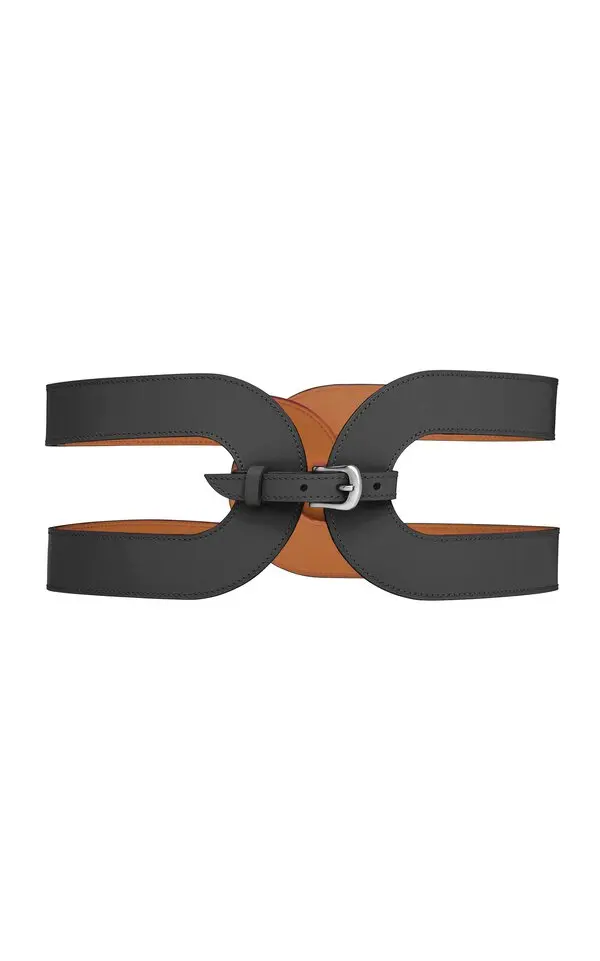VAINCOURT La Délicieuse Wide Leather Corset Belt - Black