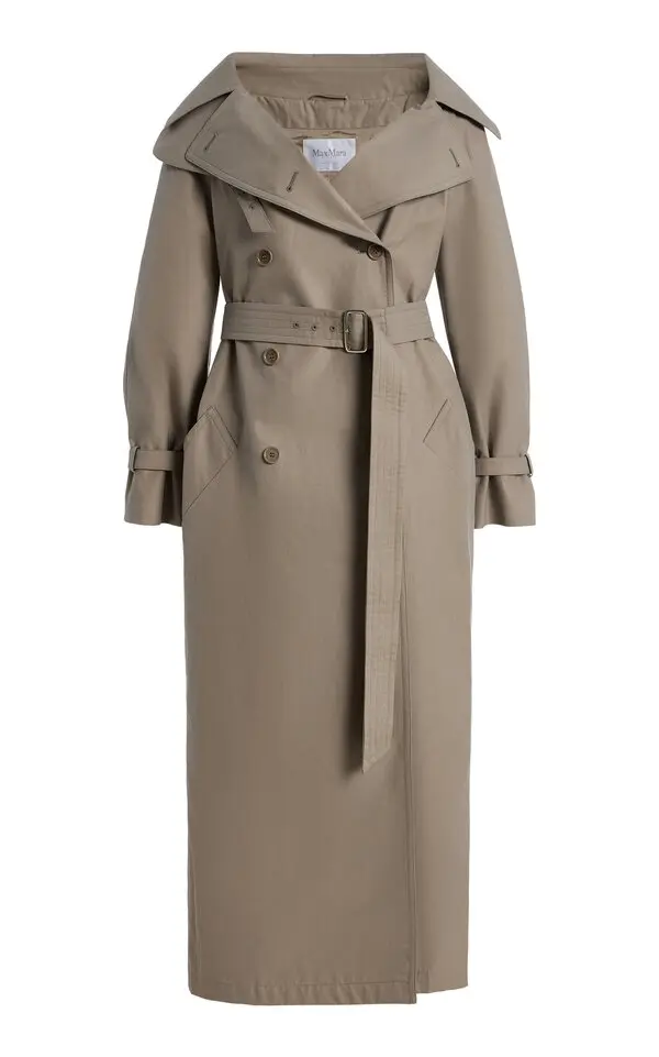 Max Mara Cotton Trench Coat - Grey