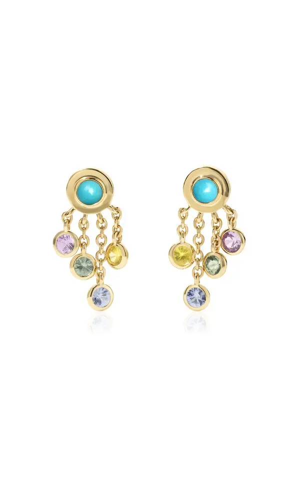 EDEN PRESLEY Turquoise & Sapphire Shaker Earrings - Blue