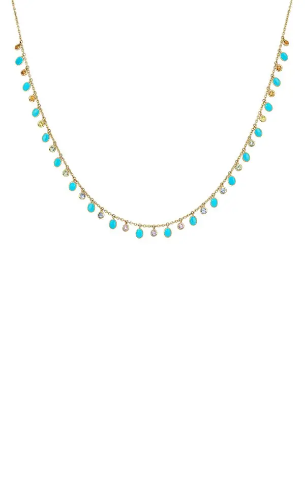 EDEN PRESLEY Turquoise & Sapphire Shaker Necklace