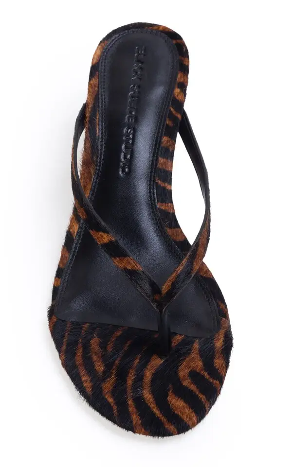 BLACK SUEDE STUDIO Tash Zebra Pony Hair Sandals