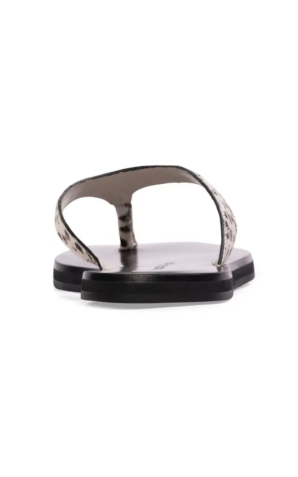 BLACK SUEDE STUDIO Bae Zebra Ponyhair Flip Flops