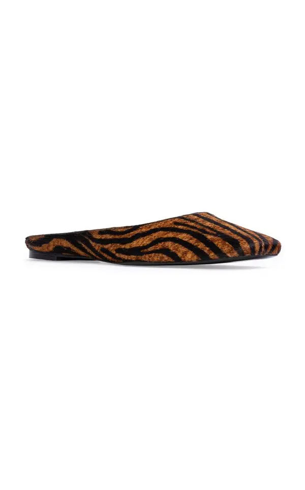 BLACK SUEDE STUDIO Lucia Zebra Ponyhair Flats