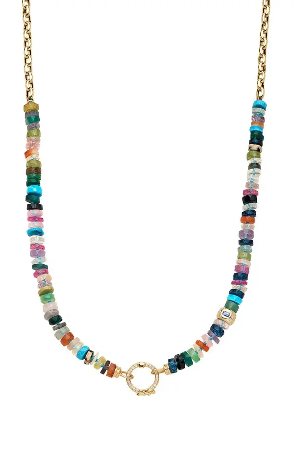 EDEN PRESLEY Beaded Closure Necklace - Blue