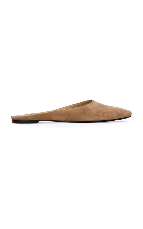 BLACK SUEDE STUDIO Lucia Suede Ballerina Flats - Nude