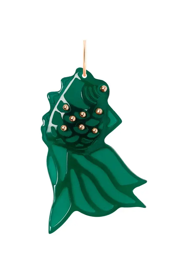 Ginette Ny Agate Goldfish Charm - Green