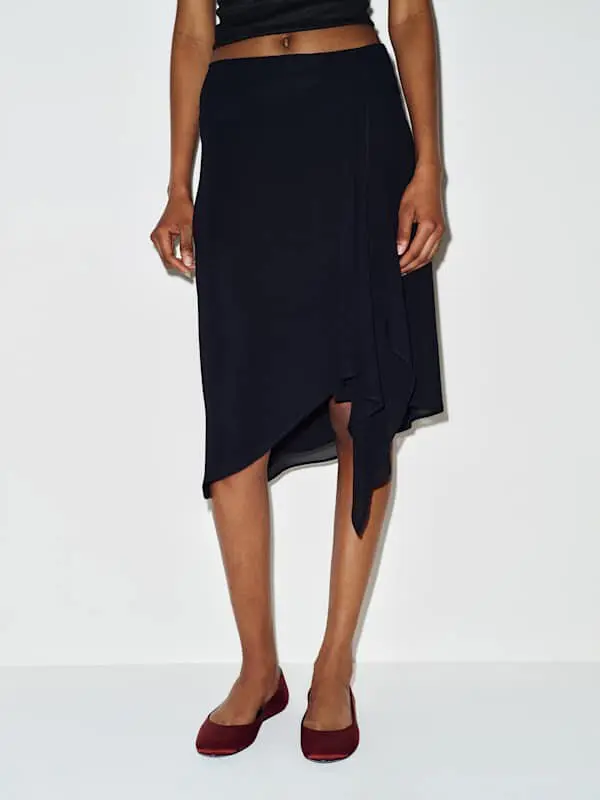 REFORMATION Cece Skirt - Black
