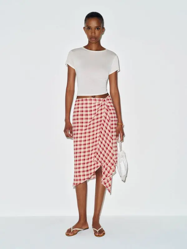 REFORMATION Cece Skirt - Red