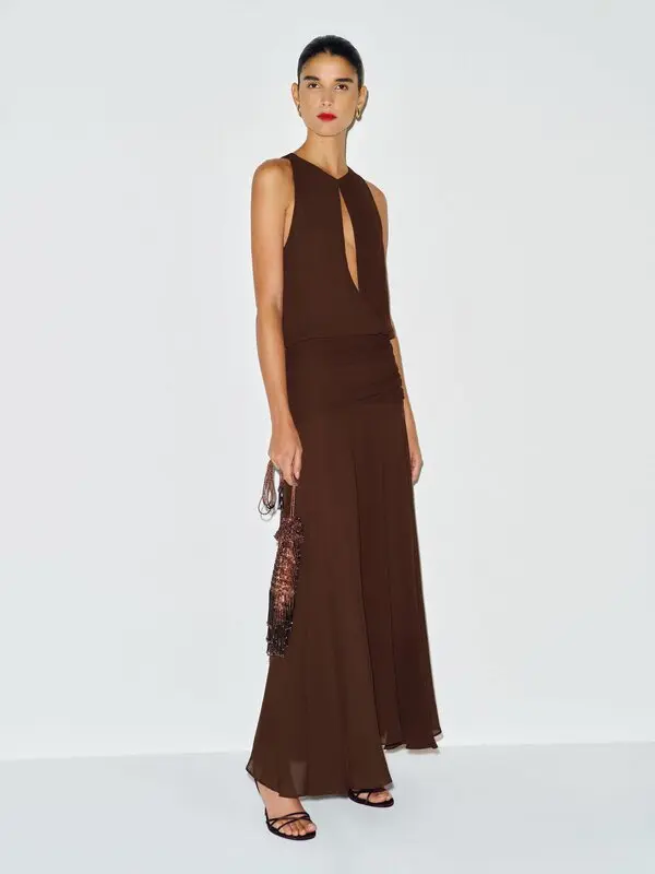 REFORMATION Petites Daisy-kate Dress - Brown