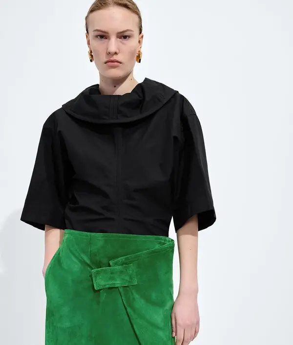 Bottega Veneta Suede Leather Skirt