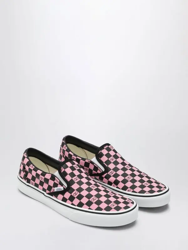 Valentino Garavani X Vans Checkered Monogram Canvas Slip-on Sneakers