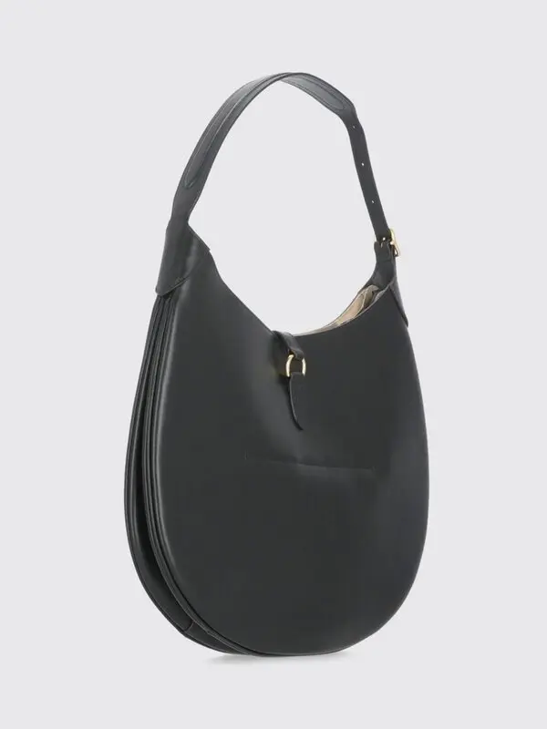 Polo Ralph Lauren Smooth Cowhide Leather Shoulder Bag With Adjustable Handle