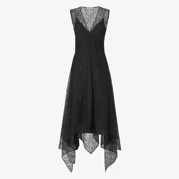Fendi Lace Midi Dress - Black