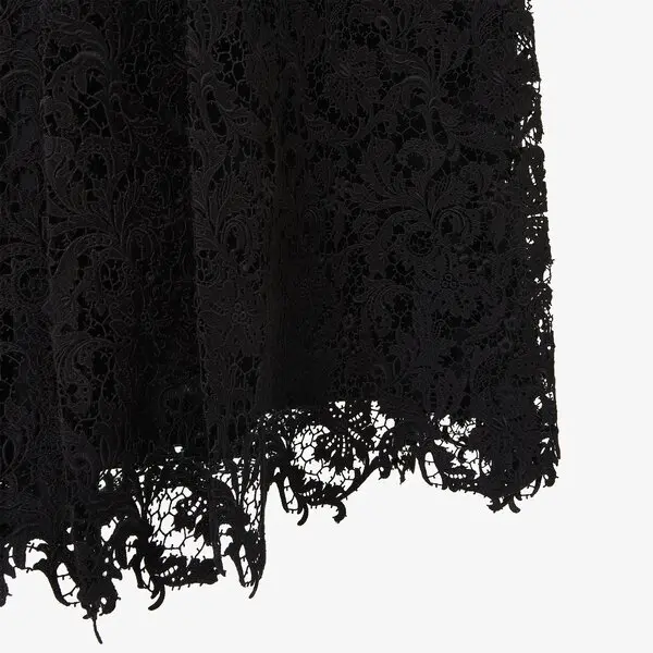 Fendi Macramé Lace Midi Skirt