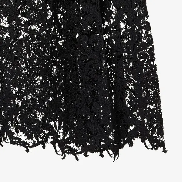 Fendi Macramé Lace Midi Skirt