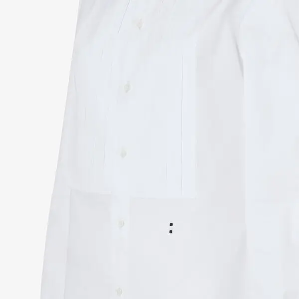 Fendi Cotton Poplin Shirt With Doppio Punto Embroidery