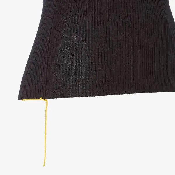 Fendi Rib Knit V-neck Sleeveless Top